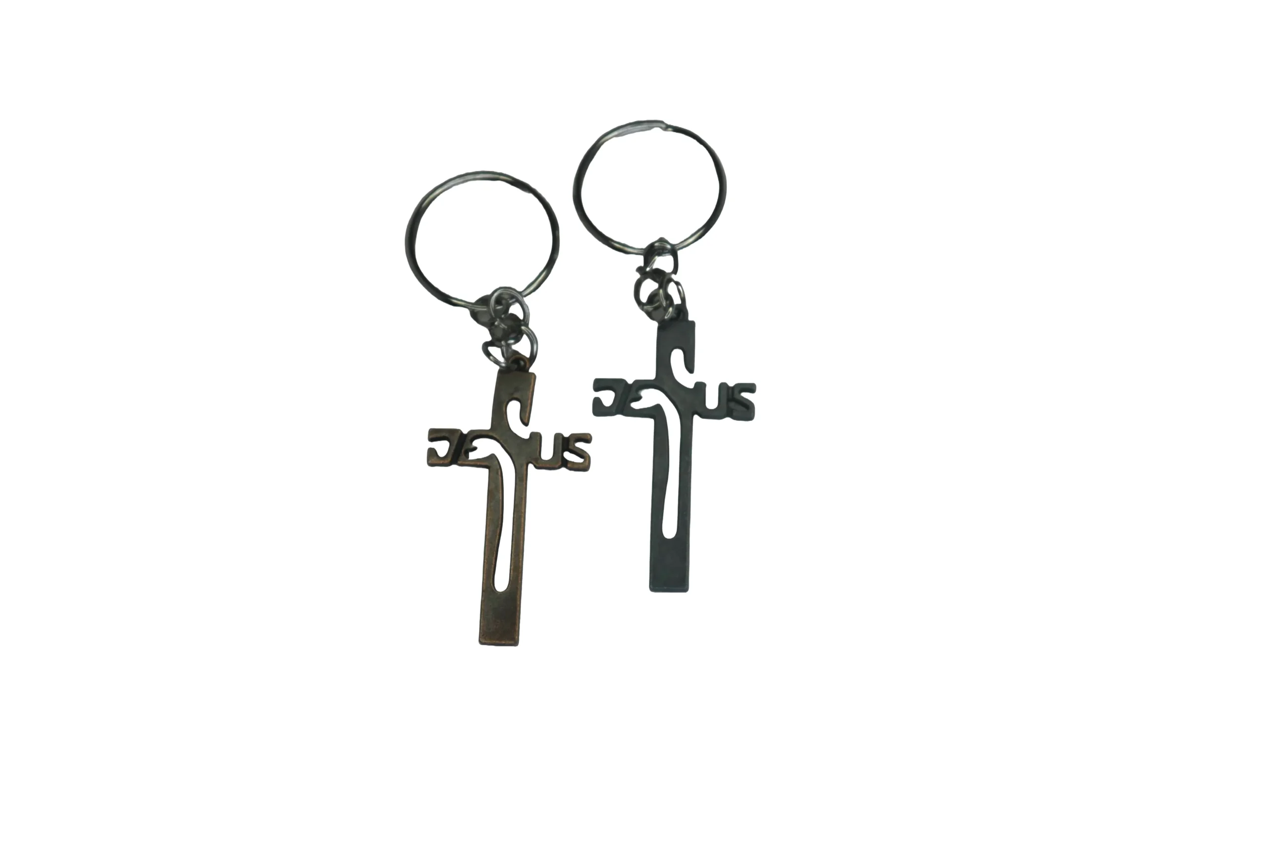 Typography Christ Cross Key Chain