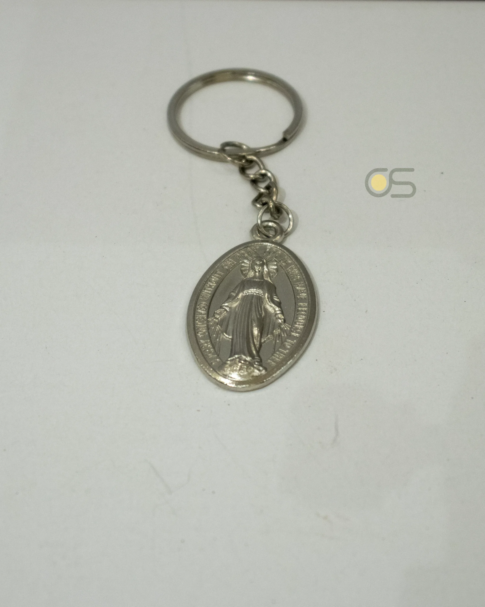 Silver Immaculate Mary Key Chain