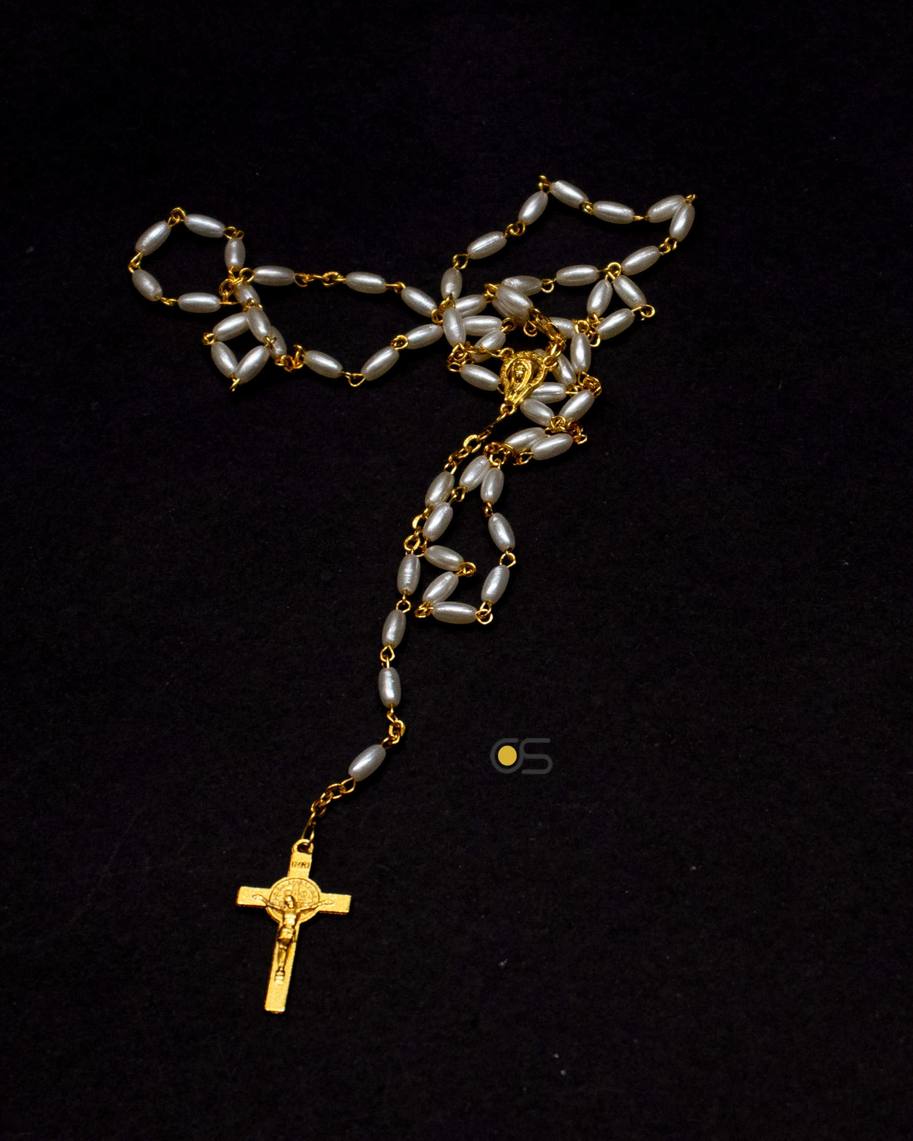Premium White Pearl Chain Rosary